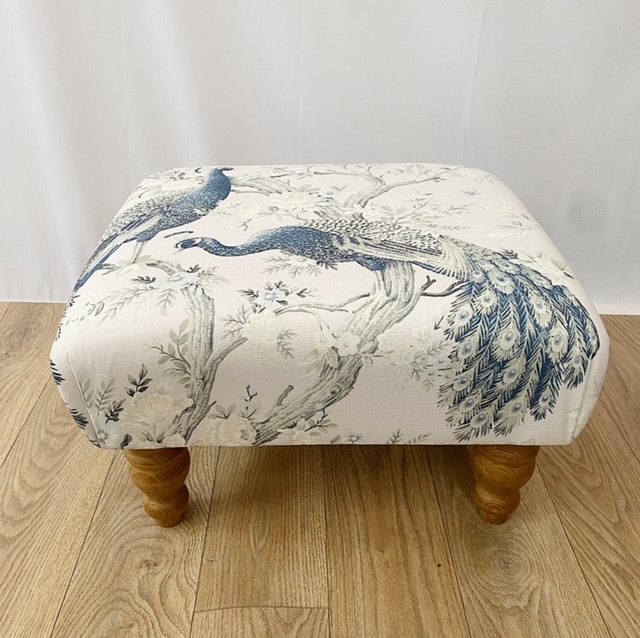 Laura Ashley Belvedere Midnight Footstool - Just Lovely Products