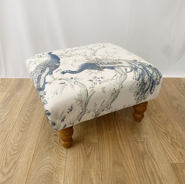 Laura Ashley Belvedere Midnight Footstool - Just Lovely Products